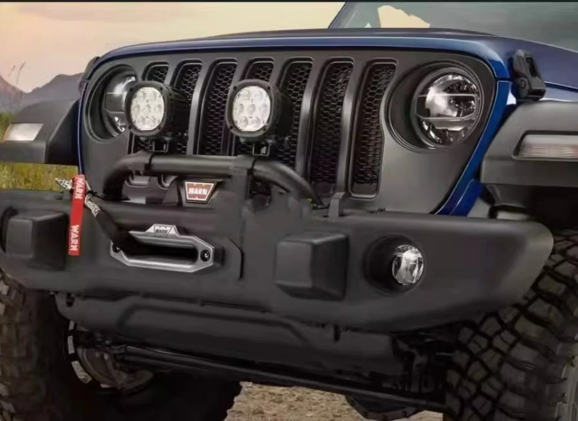 Body Kit Black Grill Mask Grid Radiator Grille With Light For Jeep ...