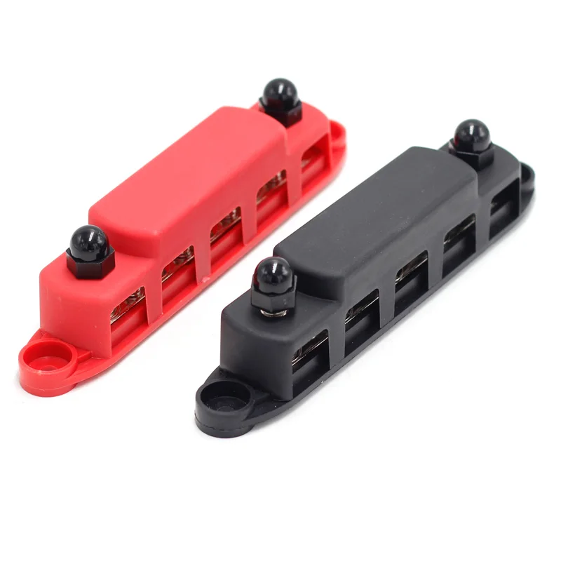 12V 300A Bus Bar M8 Spring Terminal Block Power Distribution Block 5 ...