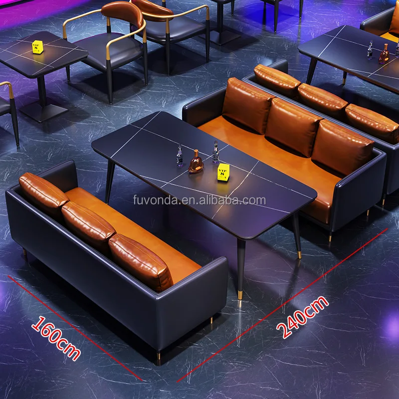 Luxury Booth Sofa Pu Leather Modern Vip Strip Night Club Bar Furniture ...
