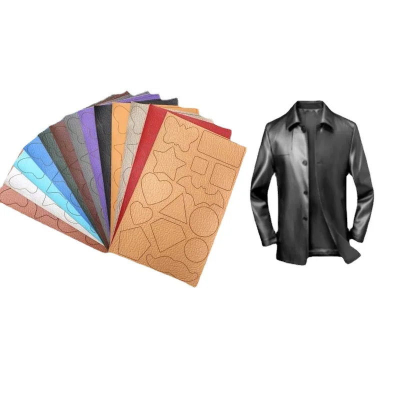 28 Colors Self-adhesive Leather Patch Litchi Grain Leather Sofa And Car ...