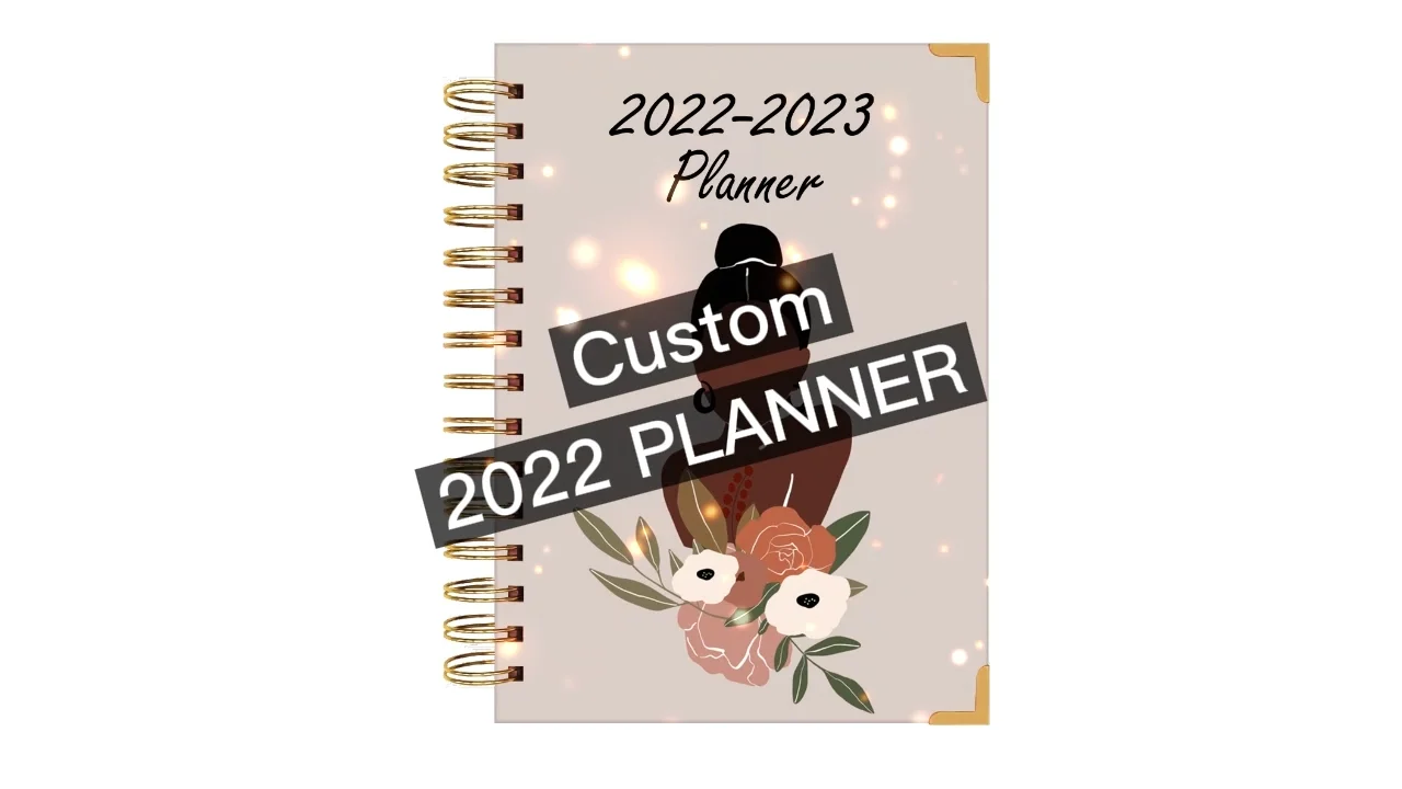Custom 2023 2024 Spiral A5 Black Girl Life Self Care Diary Planner And ...