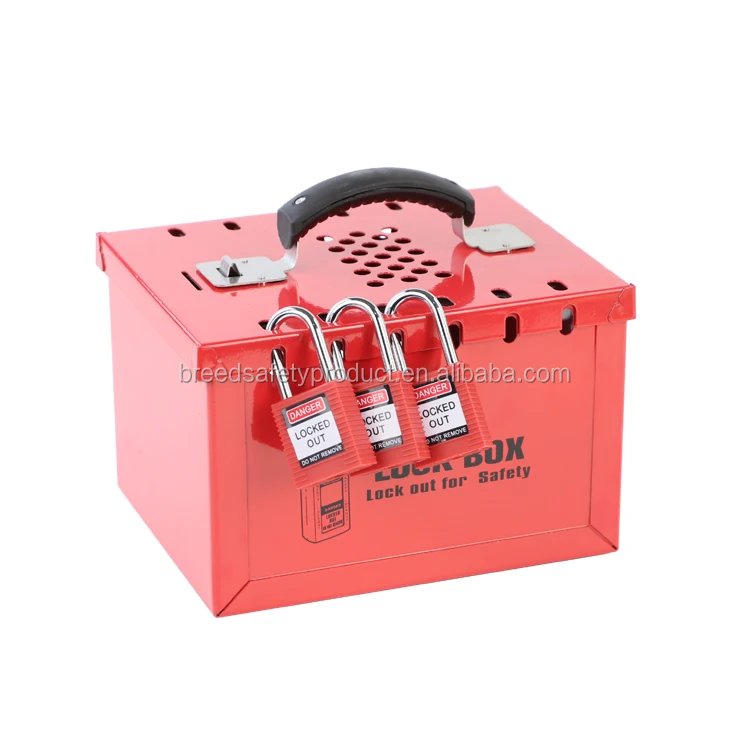 Large Capacity Lockout Box Steel Portable LOTO Group Lock Station ...