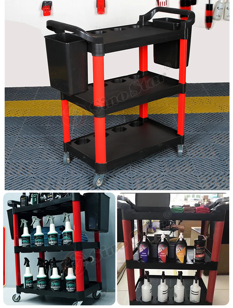 Hxa001 Best Quality Car Detailing Tool Multi-purpose Plastic Cart ...