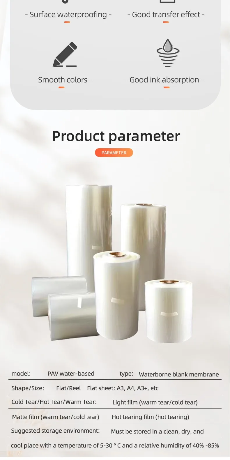 Printable Heat Transfer Pva Vinyl Sheets Water-based Blank Pet Transfer ...