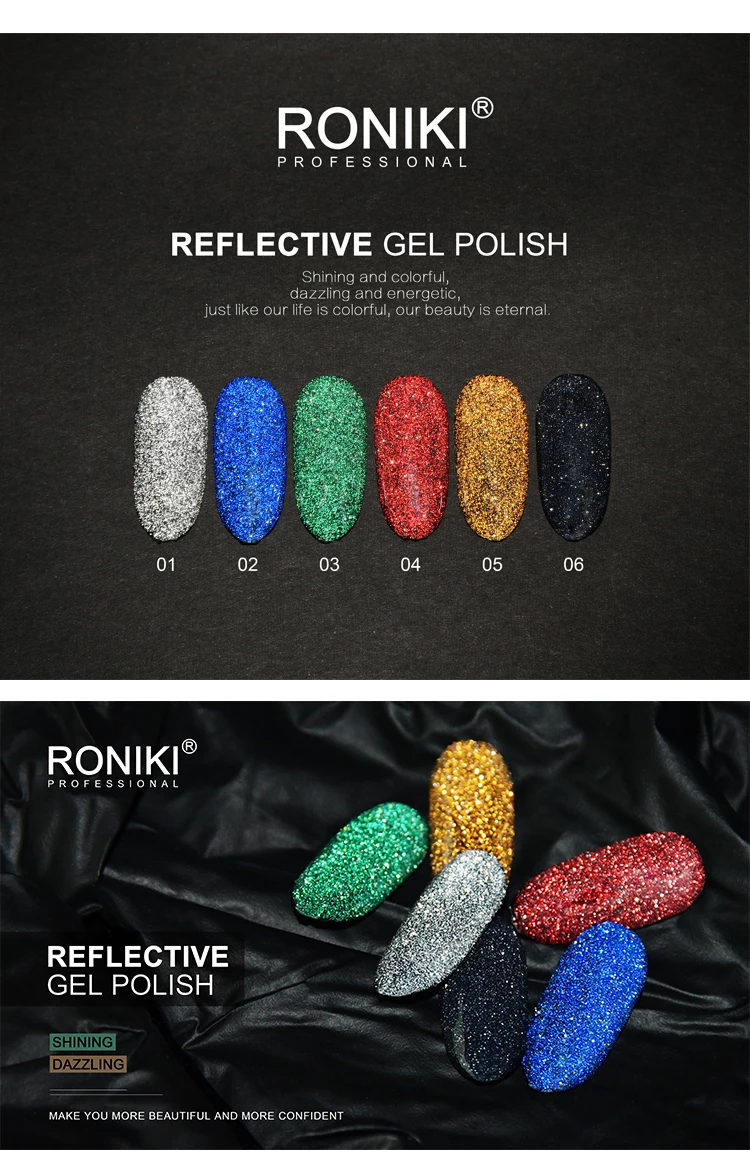 Roniki Manufacturer Flash Diamond Disco Gel Polish Soak Off Private ...