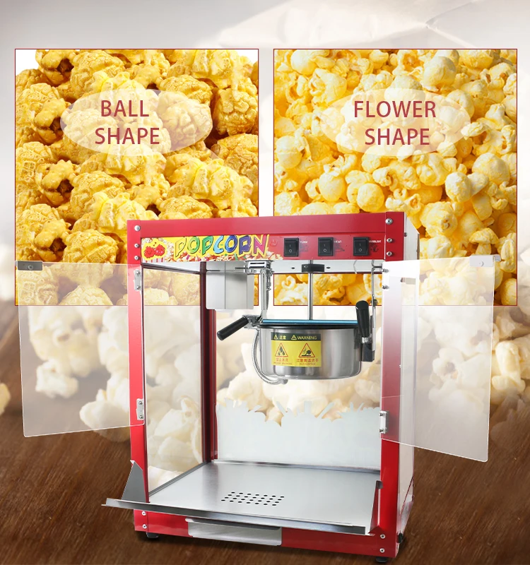 Commercial Electric Popcorn Machine Industrial Caramel Double Pot ...