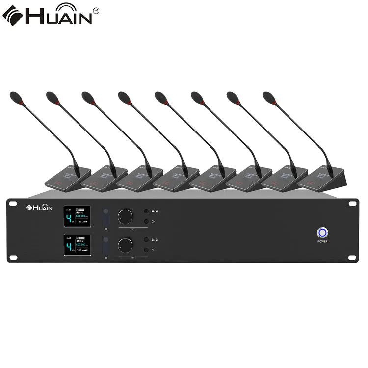 HUAIN 8 Channel Wireless Microphone System for Conferences