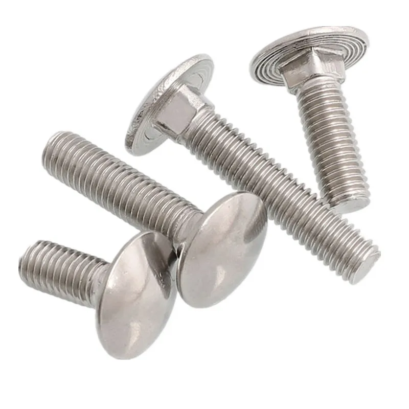 Din603 M4 M5 M6 M8 M10 3/8 1/2 1/4 No Slot Smooth Carriage Bolt Steel Square Neck Half Round ...