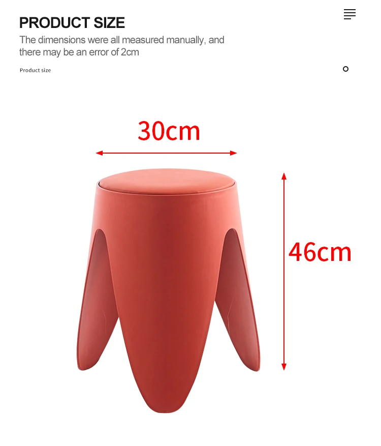 Outdoor Furniture Modern Pp Stackable High Chair Living Room Round ...