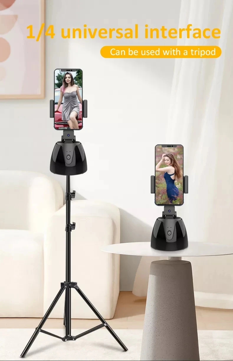 Selfie Stick 360 Rotation Holder Robot Cameraman Auto Face Object Tracking Phone Holder With ...