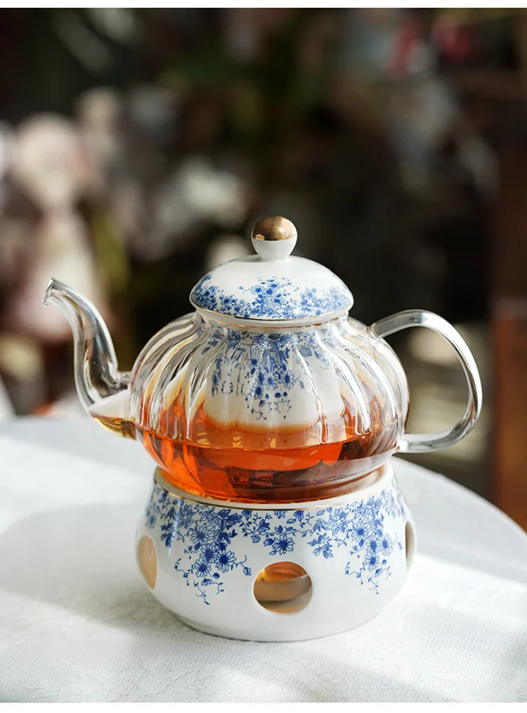 14PCS New British Ceramic Afternoon Tea Set Luxury Blue and White ...