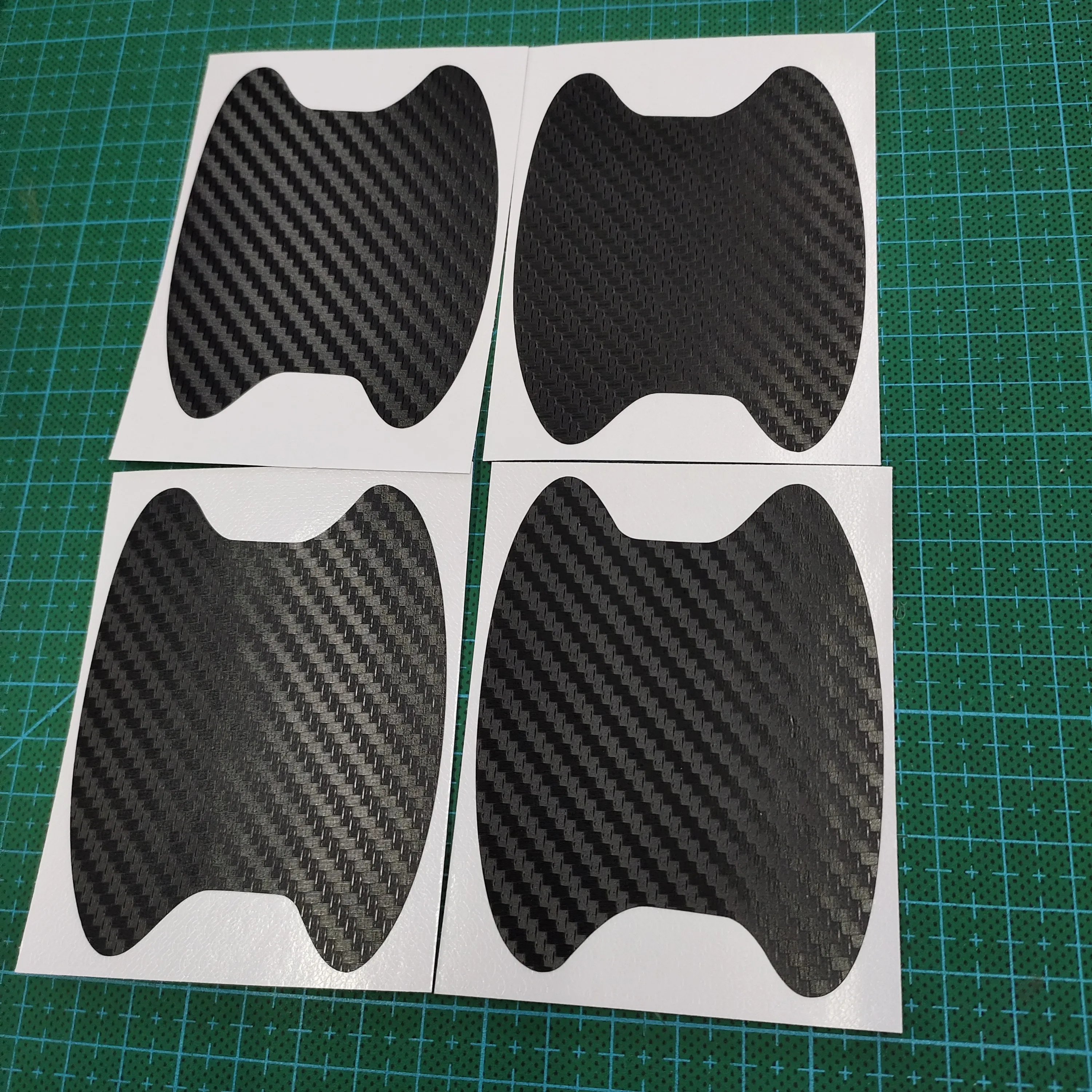 Custom Die Cut Carbon Fiber Vinyl Sticker Outdoor Decal Kit Gold Silver ...