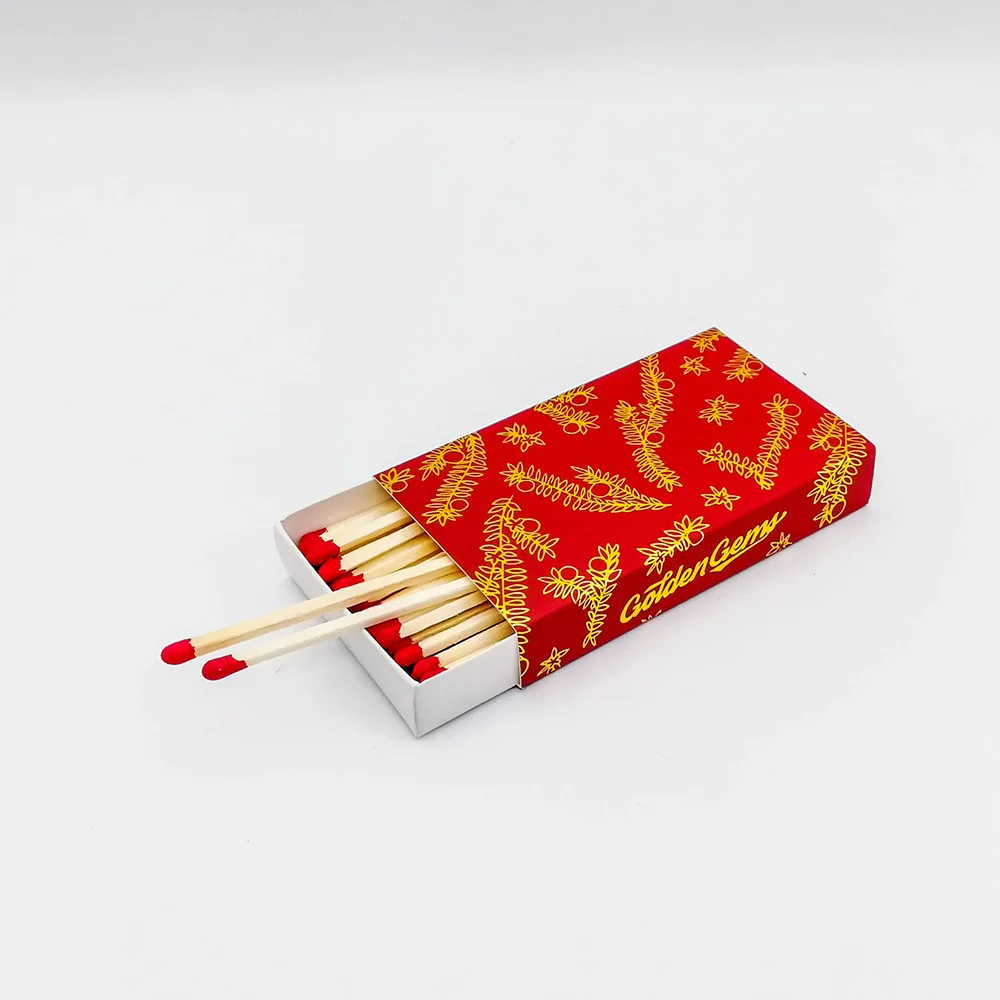 Custom logo matchbox logo Design 50 Sticks 4 Inch extra Long Matchstick ...