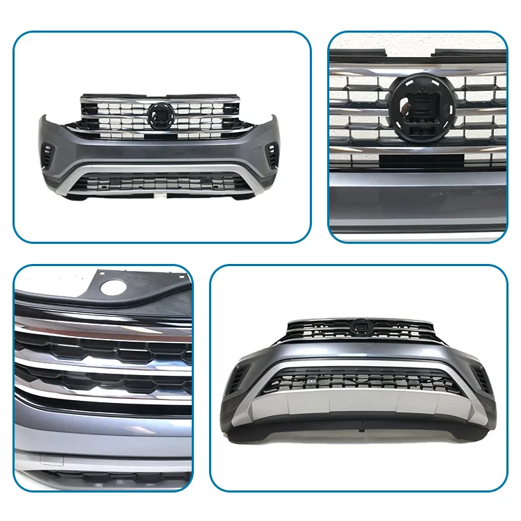 Car Bumper Body Kit For 2020-2023 Vw Atlas & Cross Sport Front Bumper 4 ...