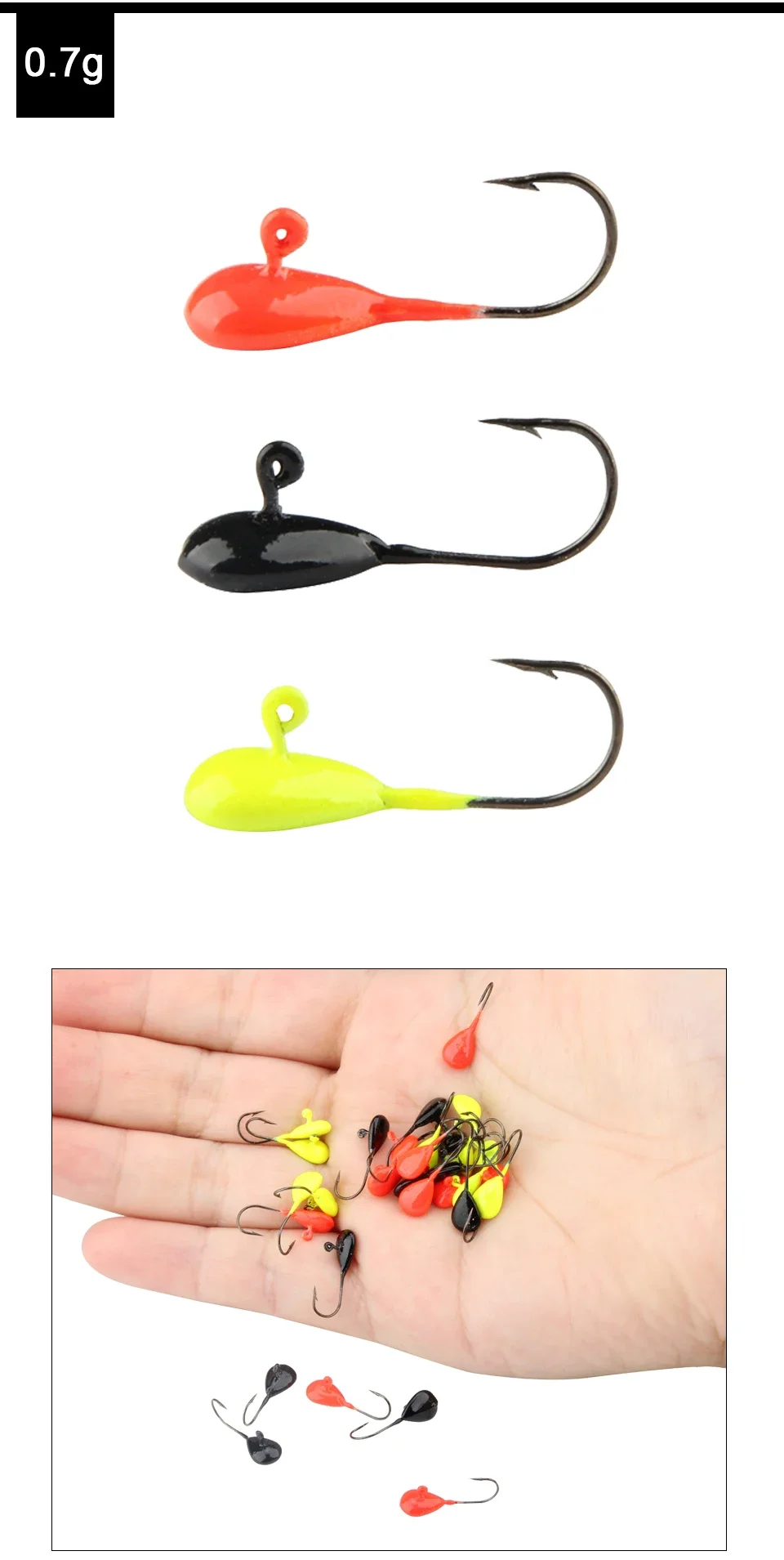 Spinpoler 0,5g 0,7g 1,1g Micro Ajing Jig Head anzuelo de pesca plomo ...