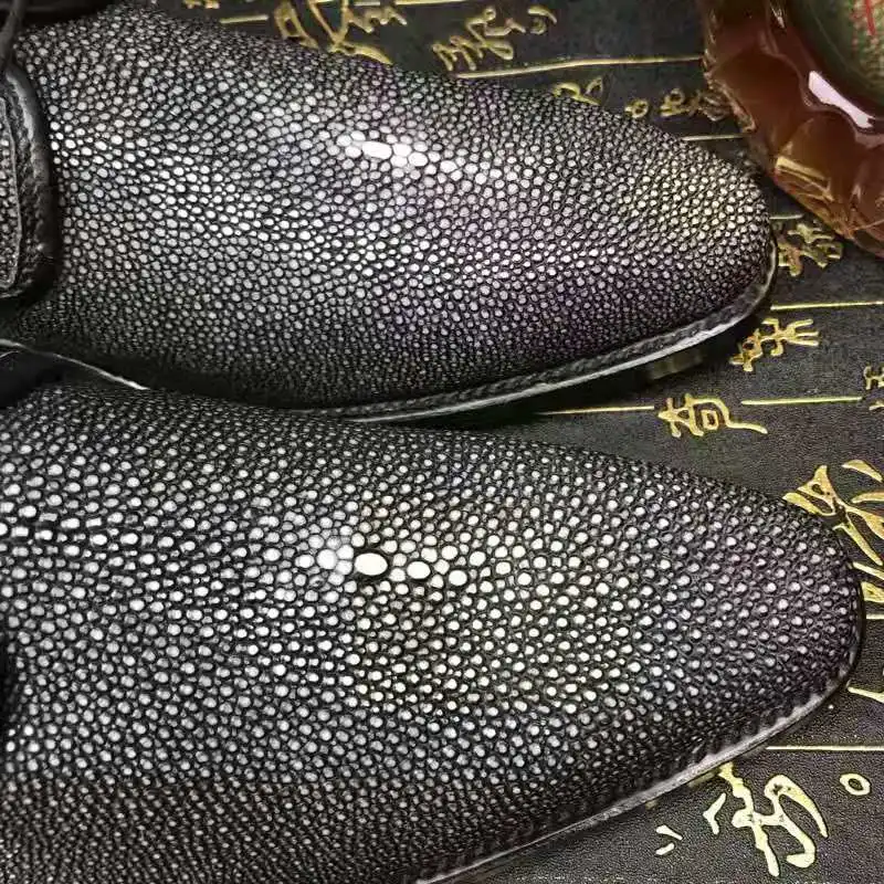 Hot Selling Leather Formal Shoes Man's Luxury Genuine Stingray Skin ...