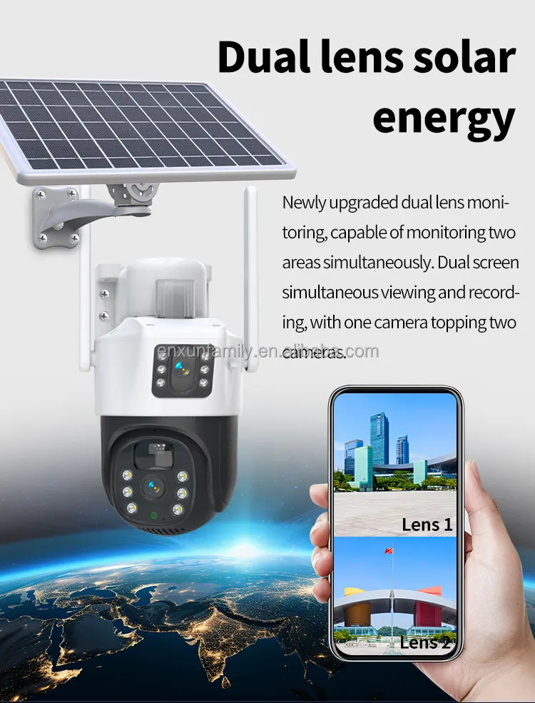 Smart 4G Solar Powered 6MP Security Camera with Two-Way Audio