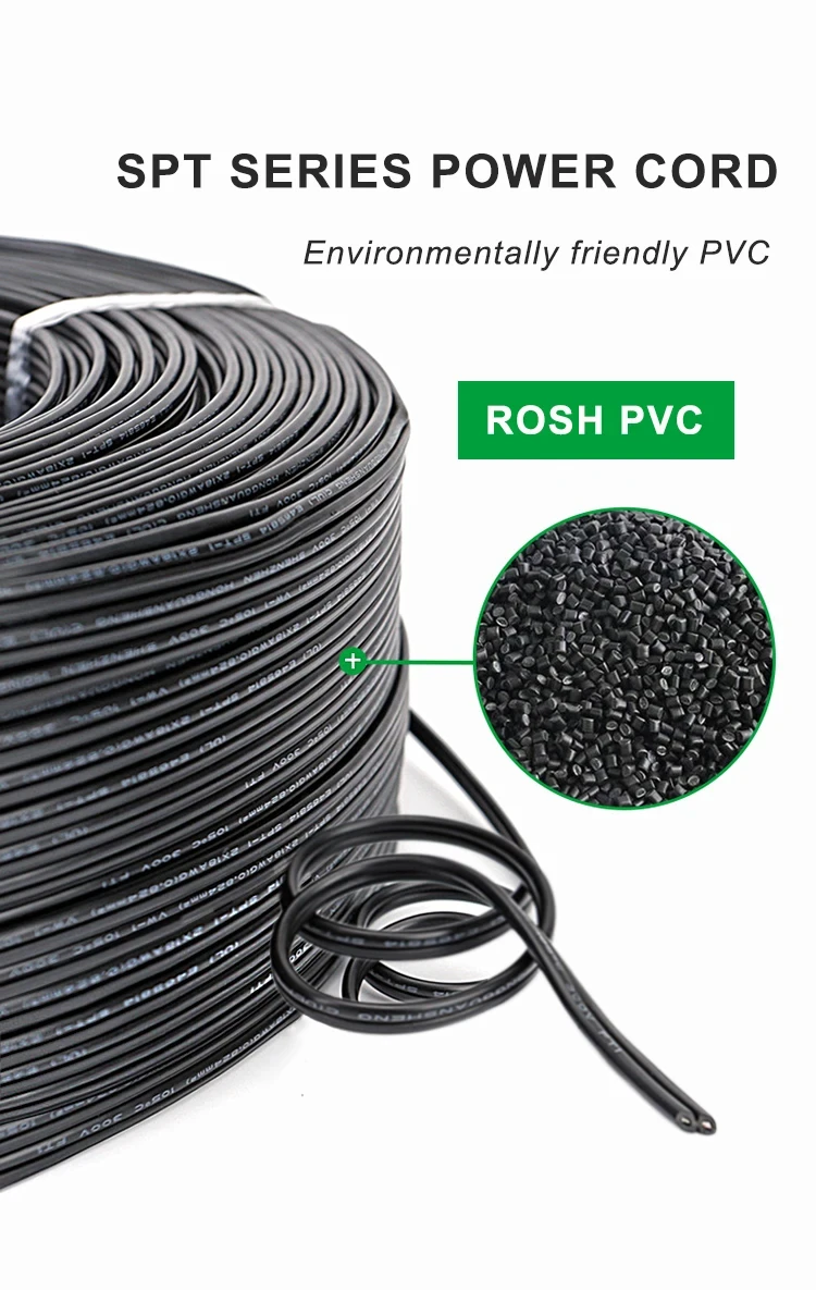 Flexible PVC Insulated 10AWG to 14AWG Copper SPT Stranded Wires Cables ...