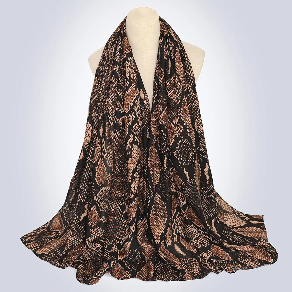 Latest Polyester Snake Print Scarf Women Versatile Sunscreen Shawl ...