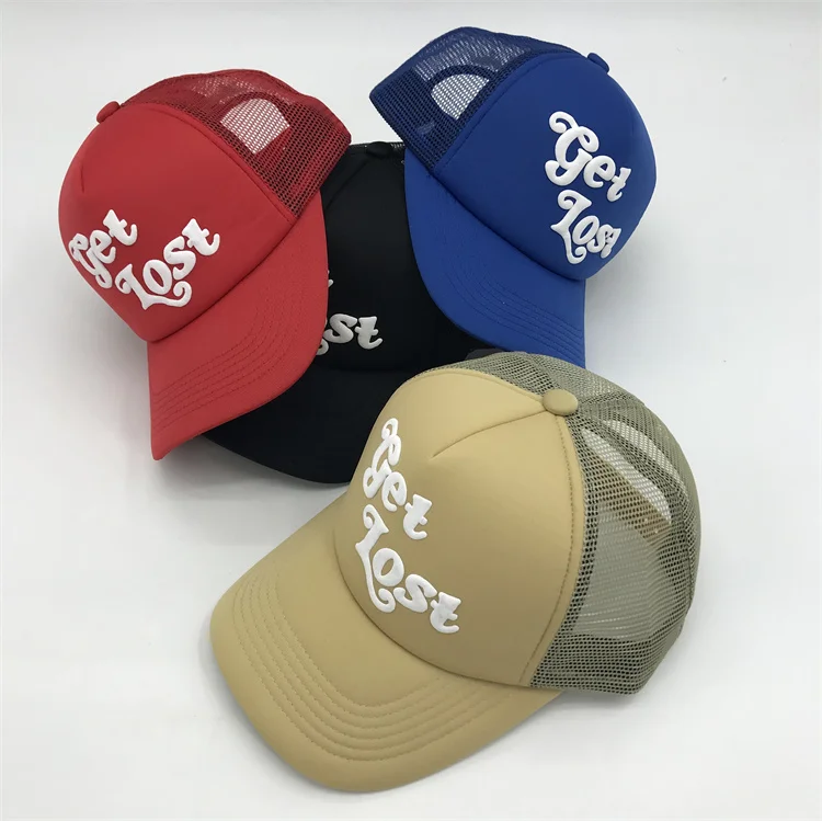 Custom Puff Printed 5 Panel Trucker Hats - Wholesale Available