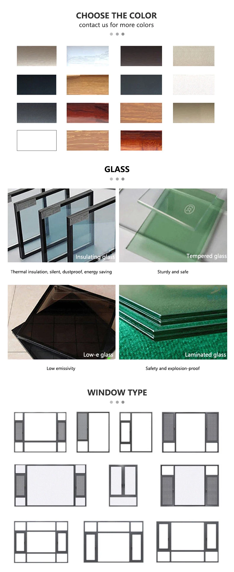 Zonron Aluminium Sliding Windows Metal Building Commercial Horizontal ...