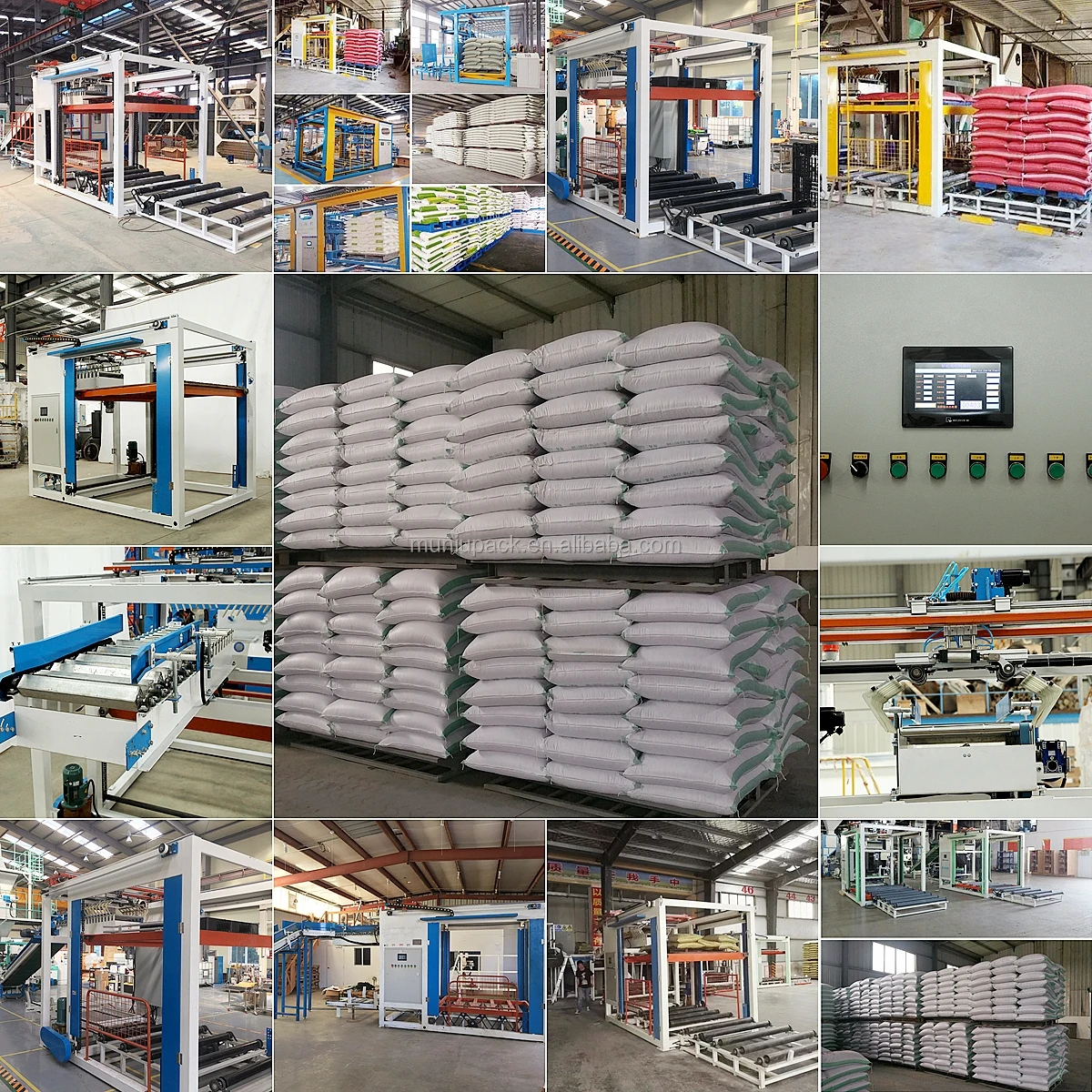 Auto Bags Stacking Box Palletizer System Palletizing Machine Bottles ...