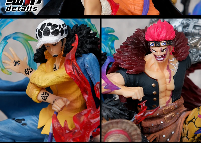 20cm One Pieced Straw Hat Luffy Anime Figure One Pieces Three Captains ...