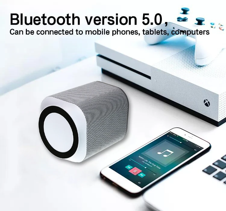 Table Small Boombox Sound Music Box Audio Rgb Led Bt Wireless Portable ...