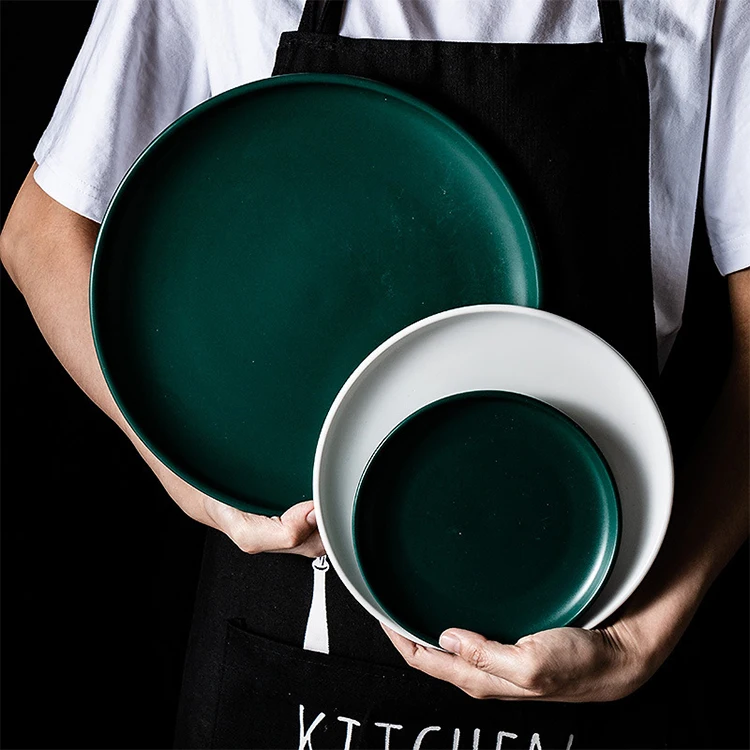 Shop Our Customized Matte Glaze Black Ceramic Plates
