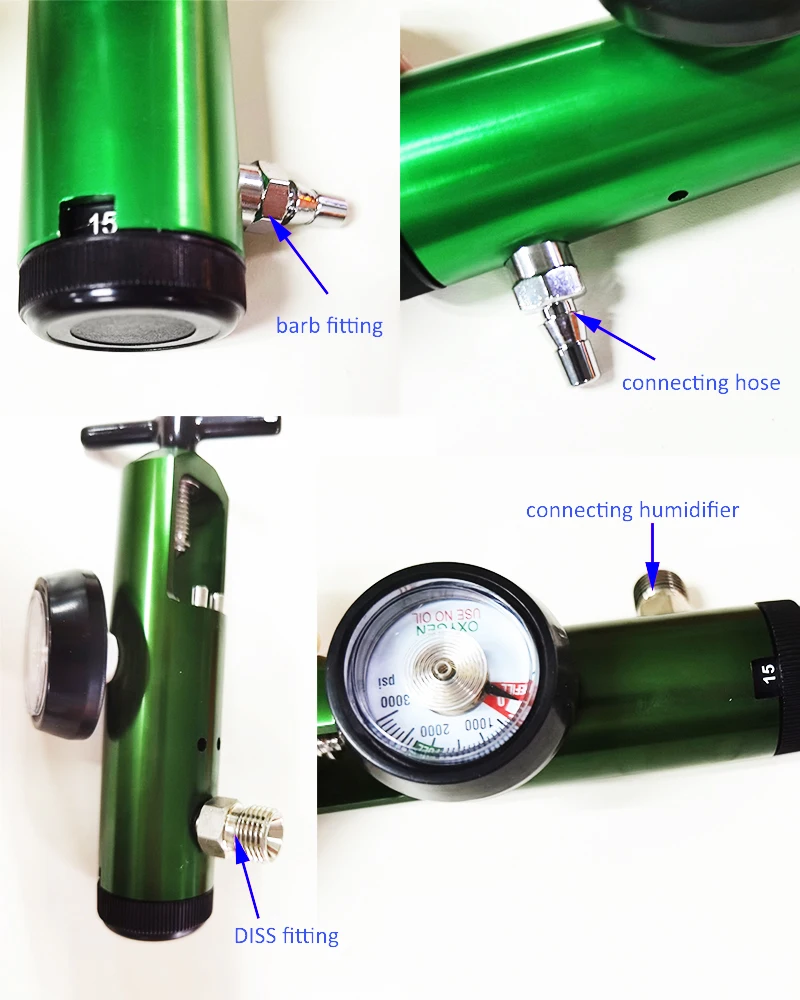 DIN477#6(W21.8 X1/14) Oxygen Regulator - Precision & Durability