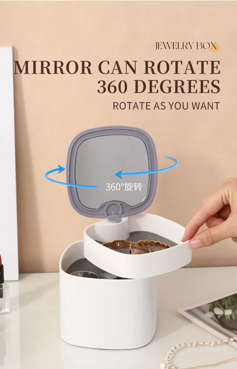 Wholesale 360 Degree Rotating Jewelry Box Organizer