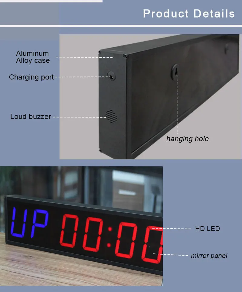 CHEETIE CP019 - LED Workout Timer with Remote Control