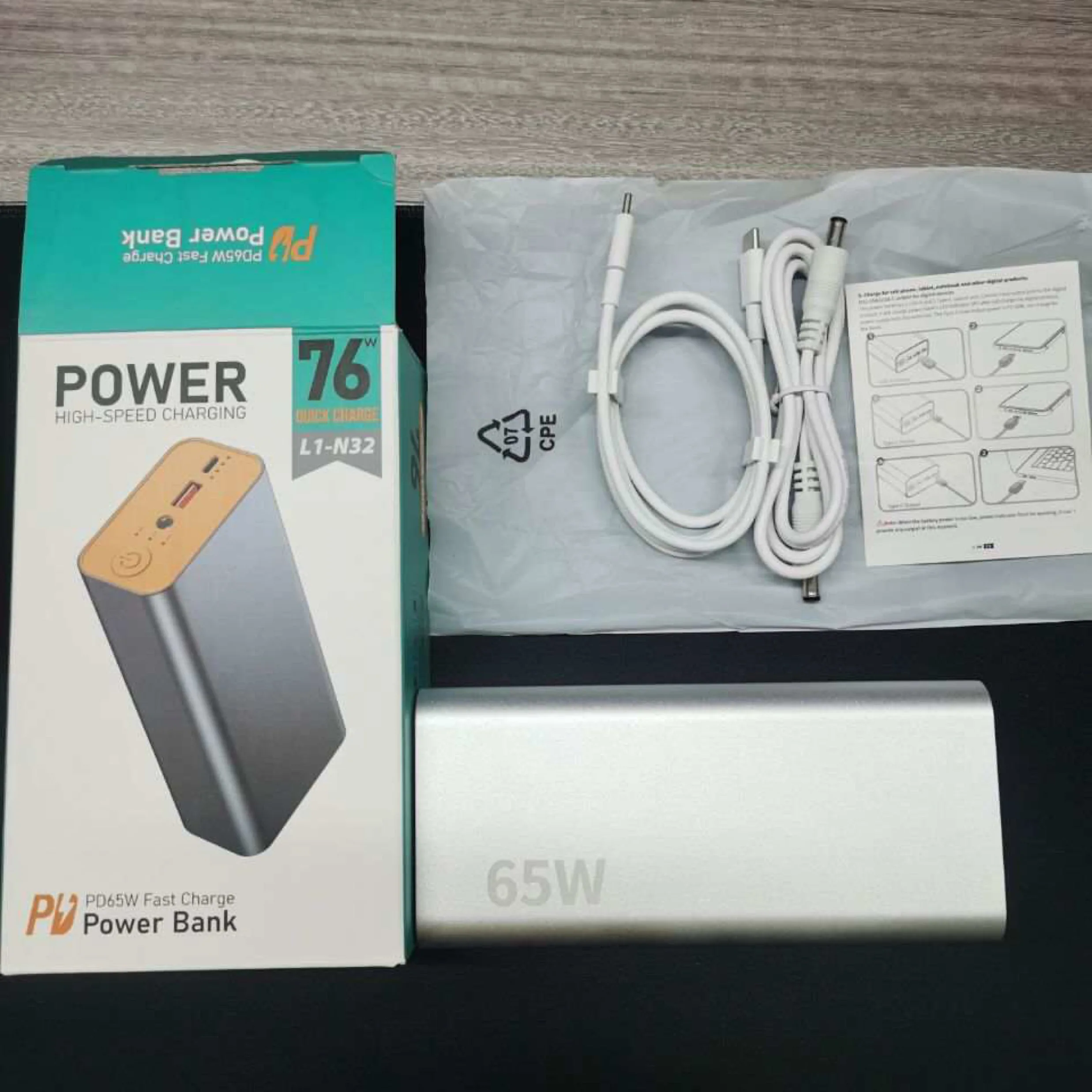 30000mah Metal Powerbank Aluminium 65w Laptop Power Banks Portable ...