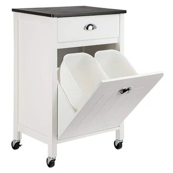 Modern Kitchen Cart Waste Separation System Trash Waste Bin Cabinet ...