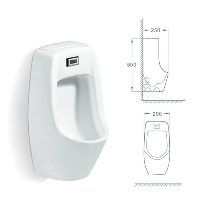 BF33221 Modern Ceramic Male Urinal with Smart Induction Black ...