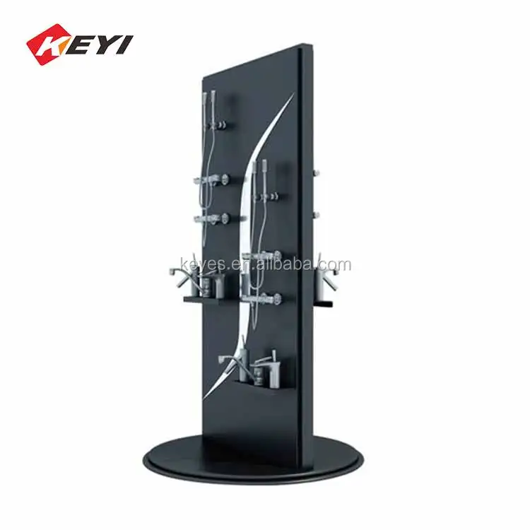 Custom Design White Wooden Slatwall Display Stand for Water Tap