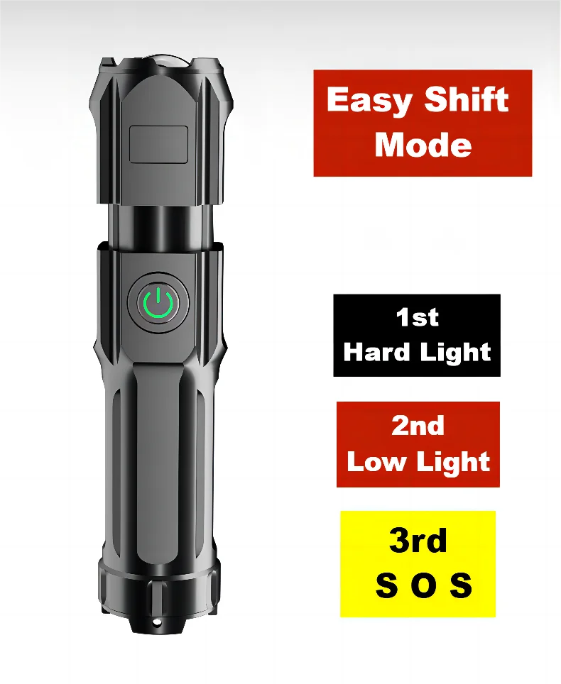 18650 Powerful 10w 10000 Lumens 5modes Waterproof Camping Outdoor Tactical Torch Flash Light Led ...
