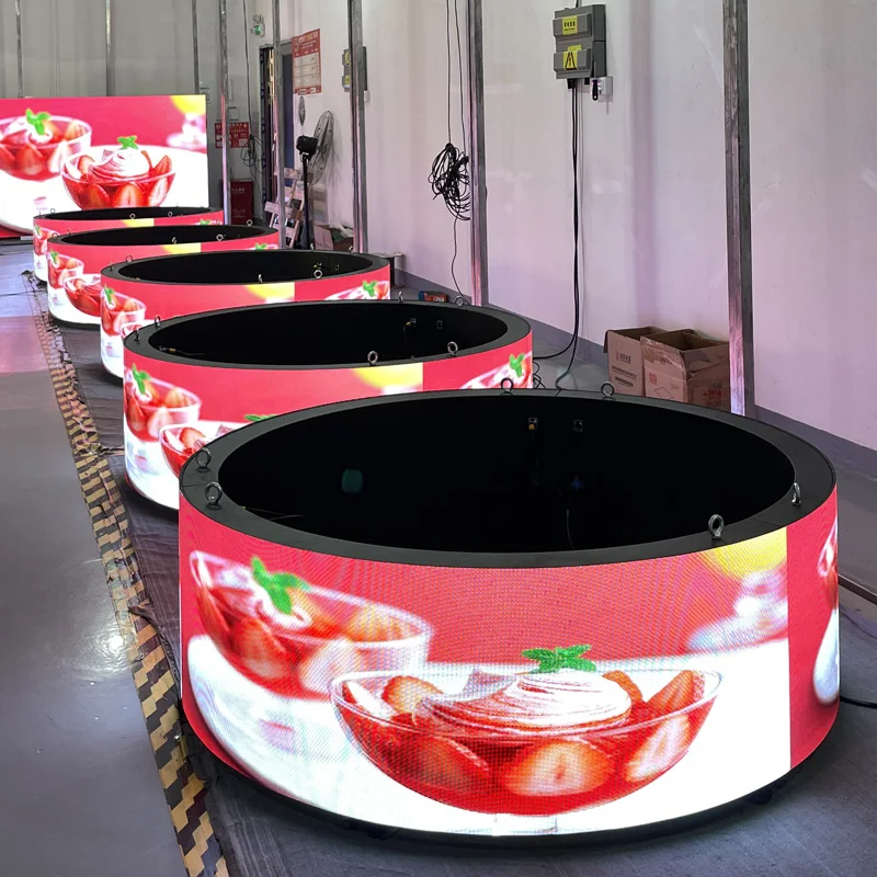 Customized Design P1.86 P2 P2.5 P4 Indoor Flexible Curved Led Screen ...