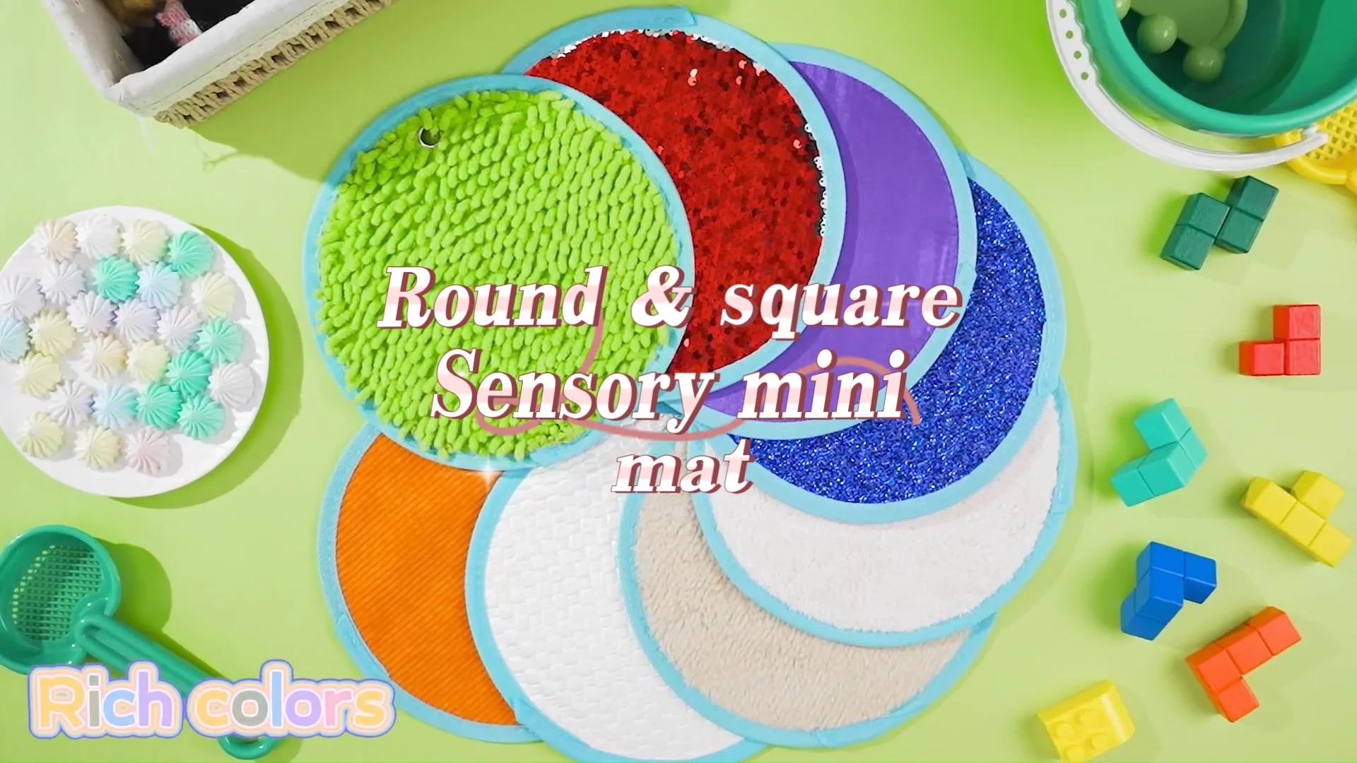 Upin 16 Pack Autistic Square Kids Baby Toddler Fidgeting Activity ...