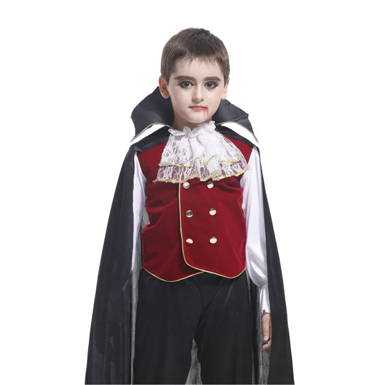 Halloween Gothic Vampire Costume Deluxe Set With Cloak Party Favors ...