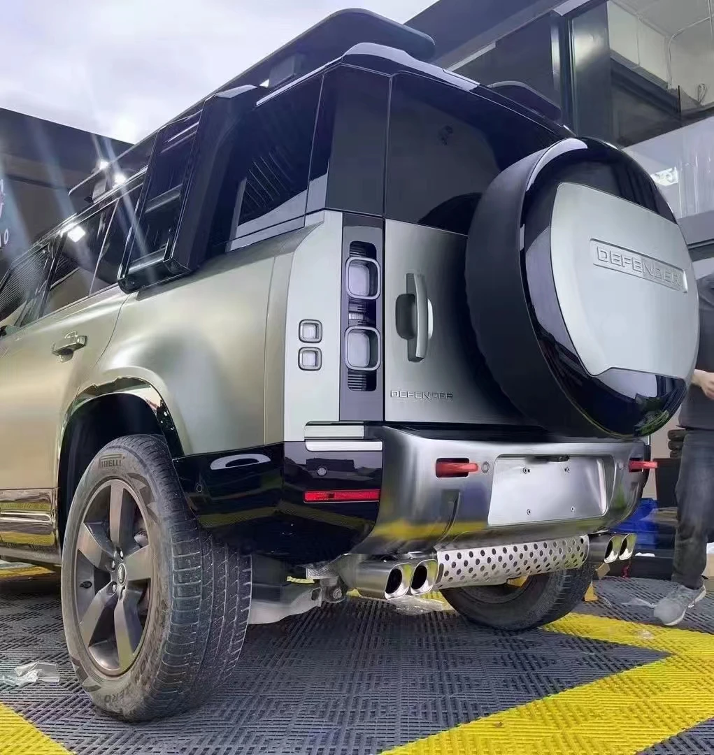 Style Exhausts Dual System Tips Glossy Stainless Dual for Land Rover ...