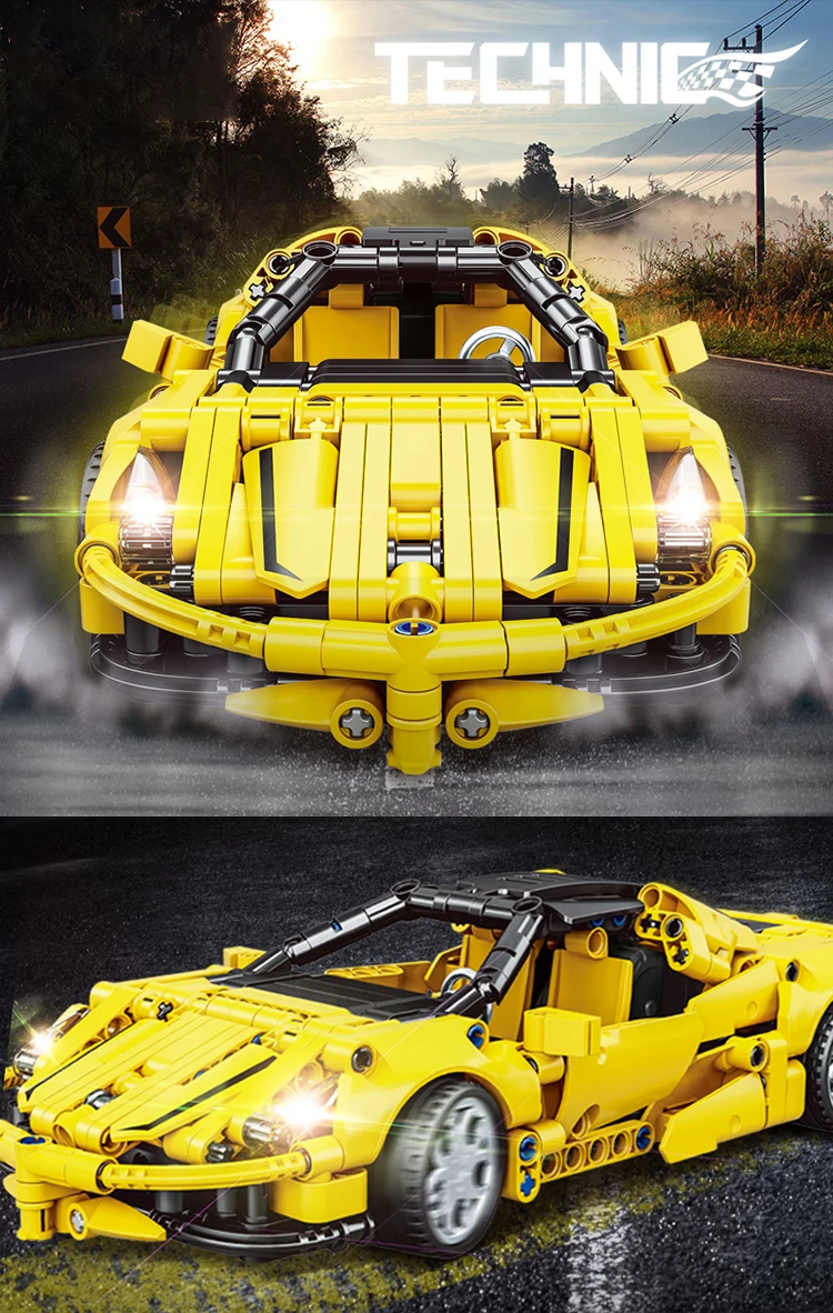 Samtoy 391pcs Assembling Diy Puzzle Mechanical Racing Car Pull Back ...