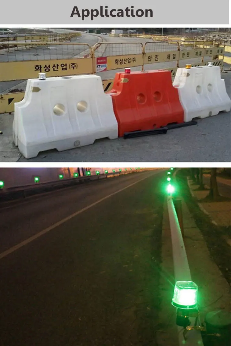 4 Led Solar Powered Traffic Control Led Flashing Warning Light High ...