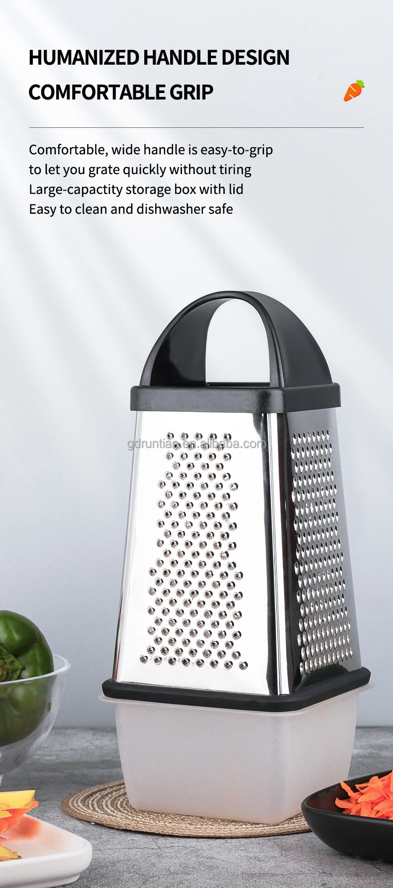 Multifunctional Box Grater Cheese Zester Cheese Vegetable Grater With ...