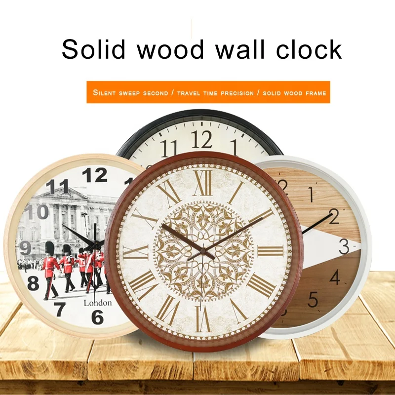 Hotel Decorative Modern Design Wood Wall Clock With Big Size - Buy ...