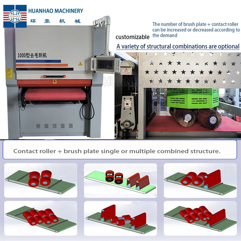 1500mm Automatic Flat Polishing Machine Metal Polishing Derusting Machine Stainless Steel Sheet ...