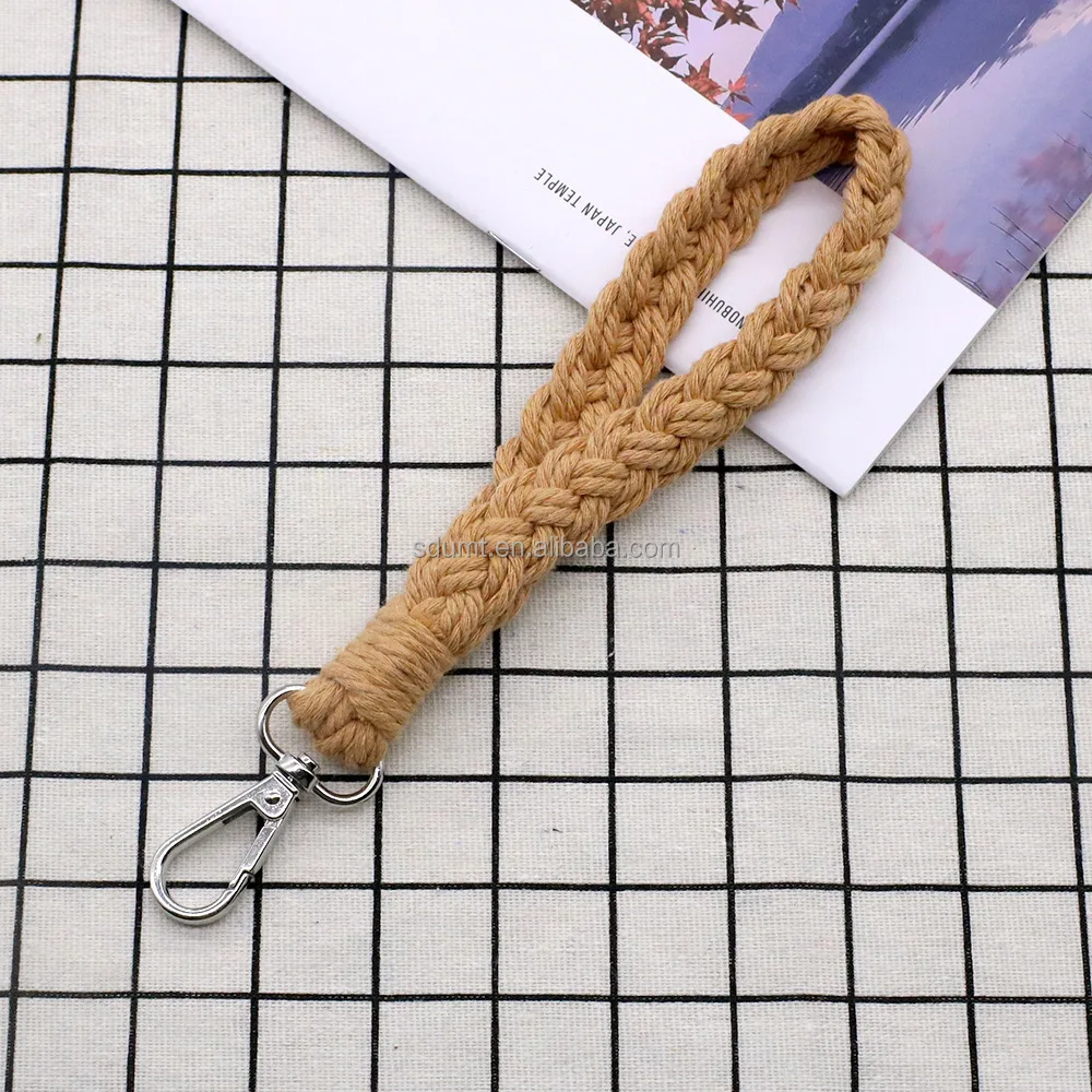 Handmade Cotton Rope Macrame Key Chain For Women Bohemia Tassel ...