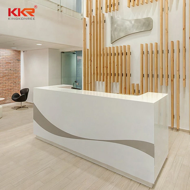 Modern Curved Reception Counter Design
