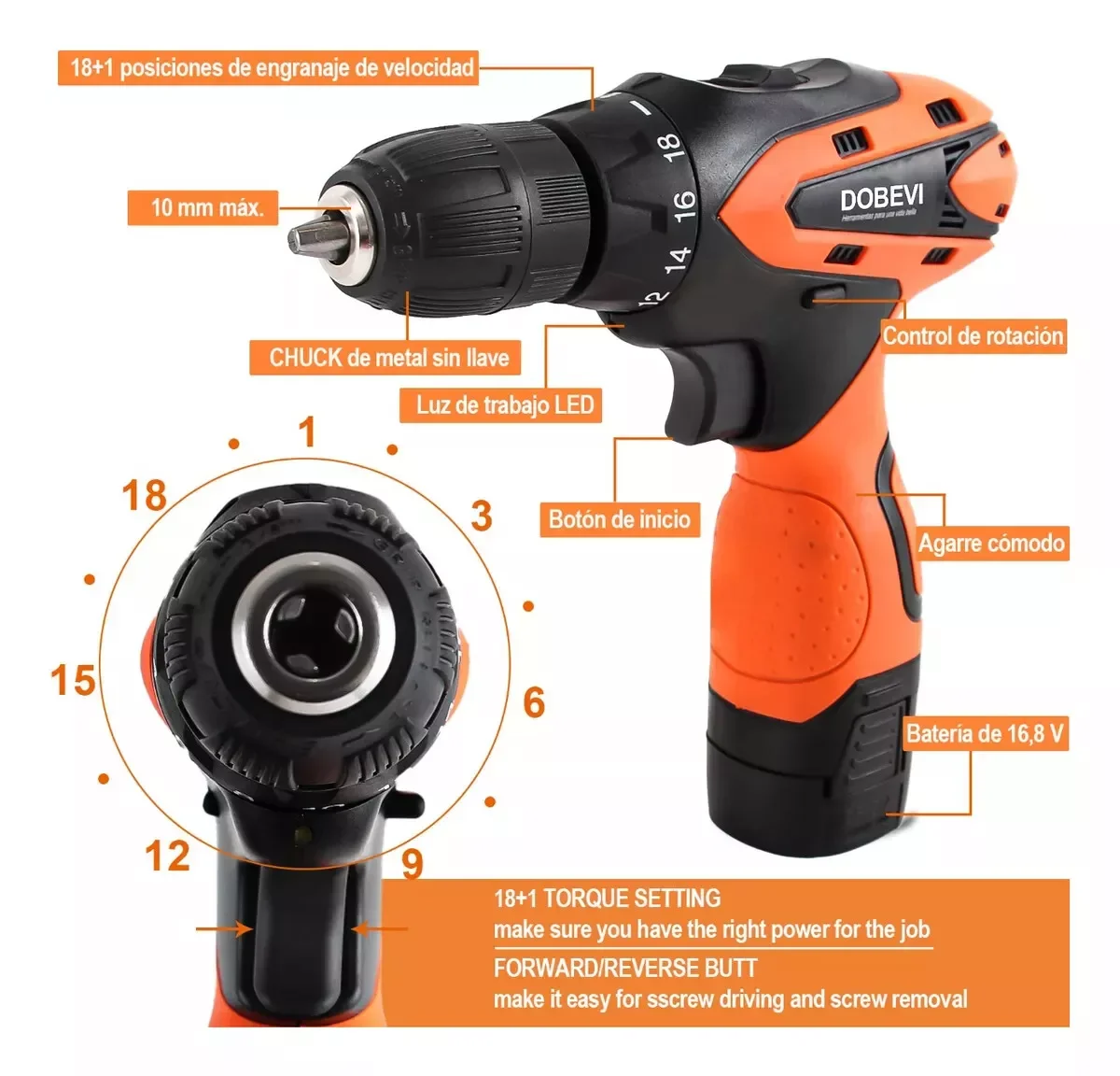 25V Cordless Electric Drill Hammer Rechargeable Impact Lithium Drill ...