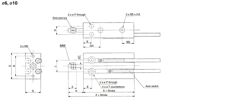 Free Mount Cylinder Cu Cu10 Cu10/cdu10-5d/10d/20d/25d/30d/35d/40d/45d/50d - Buy Free Mount ...